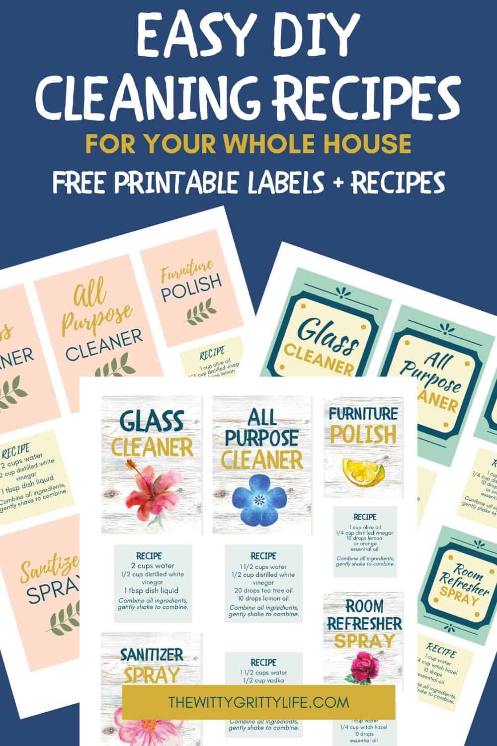 HOMEMADE CLEANER RECIPES THAT REALLY WORK - thewittygrittylife.com